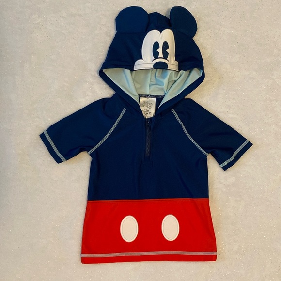 Disney | Swim | Disney Baby Mickey Mouse Hooded Rash Guard Size 824 ...